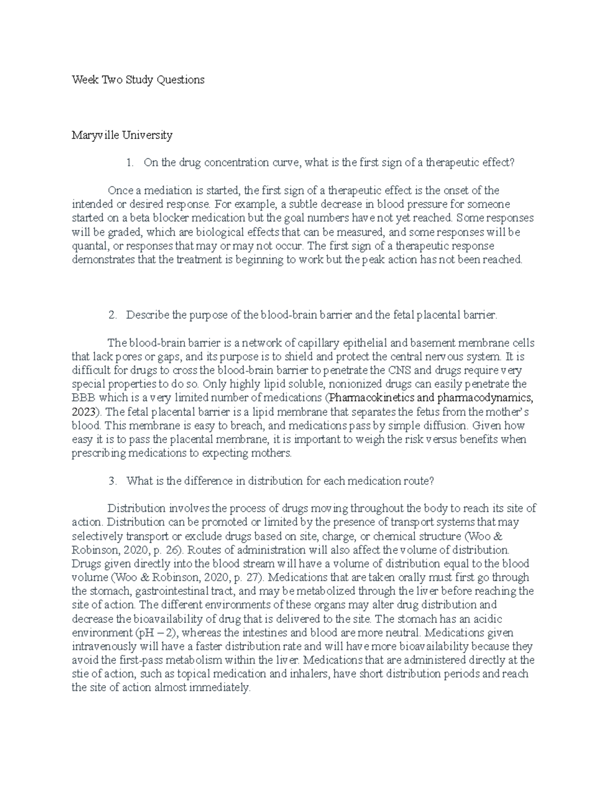 week 2 study guide questions - Week Two Study Questions Maryville ...