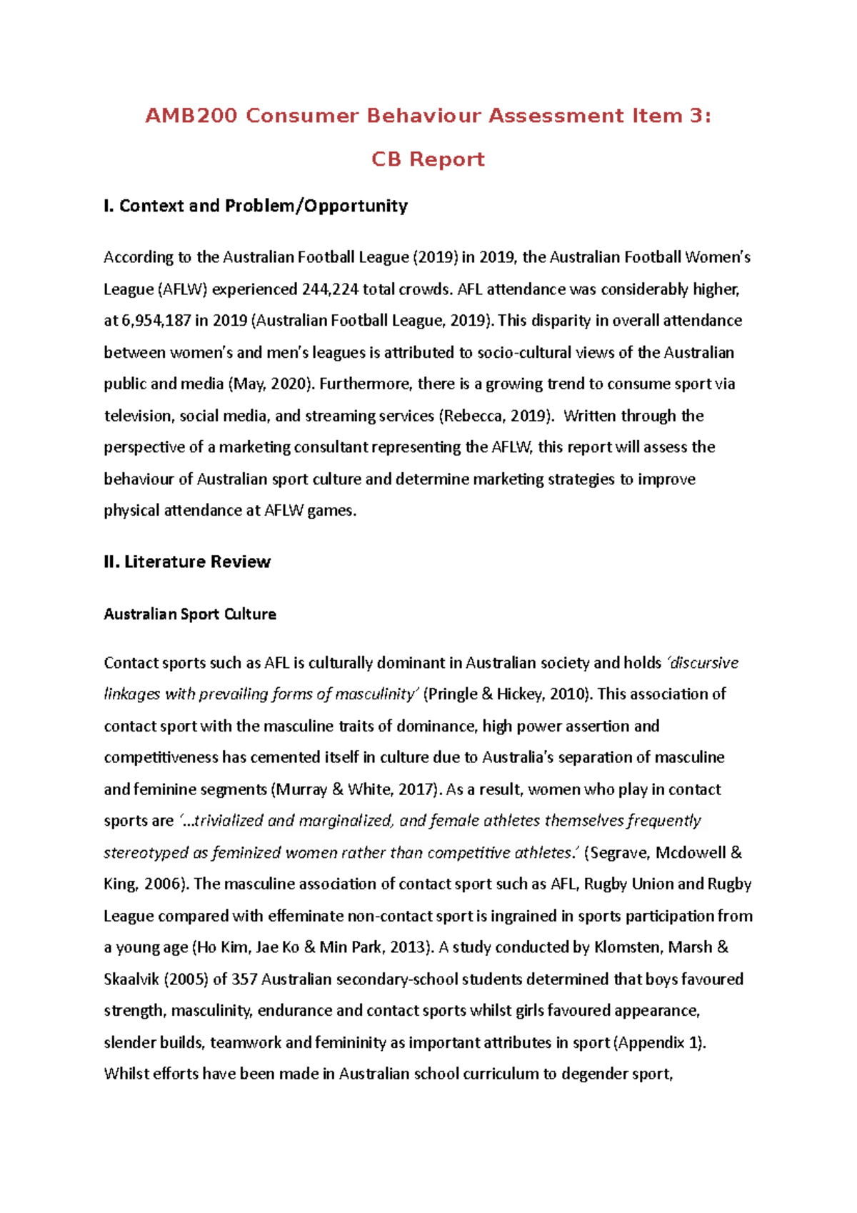 AMB200 CB Report- copy - Got a 7 - AMB200 Consumer Behaviour Assessment ...