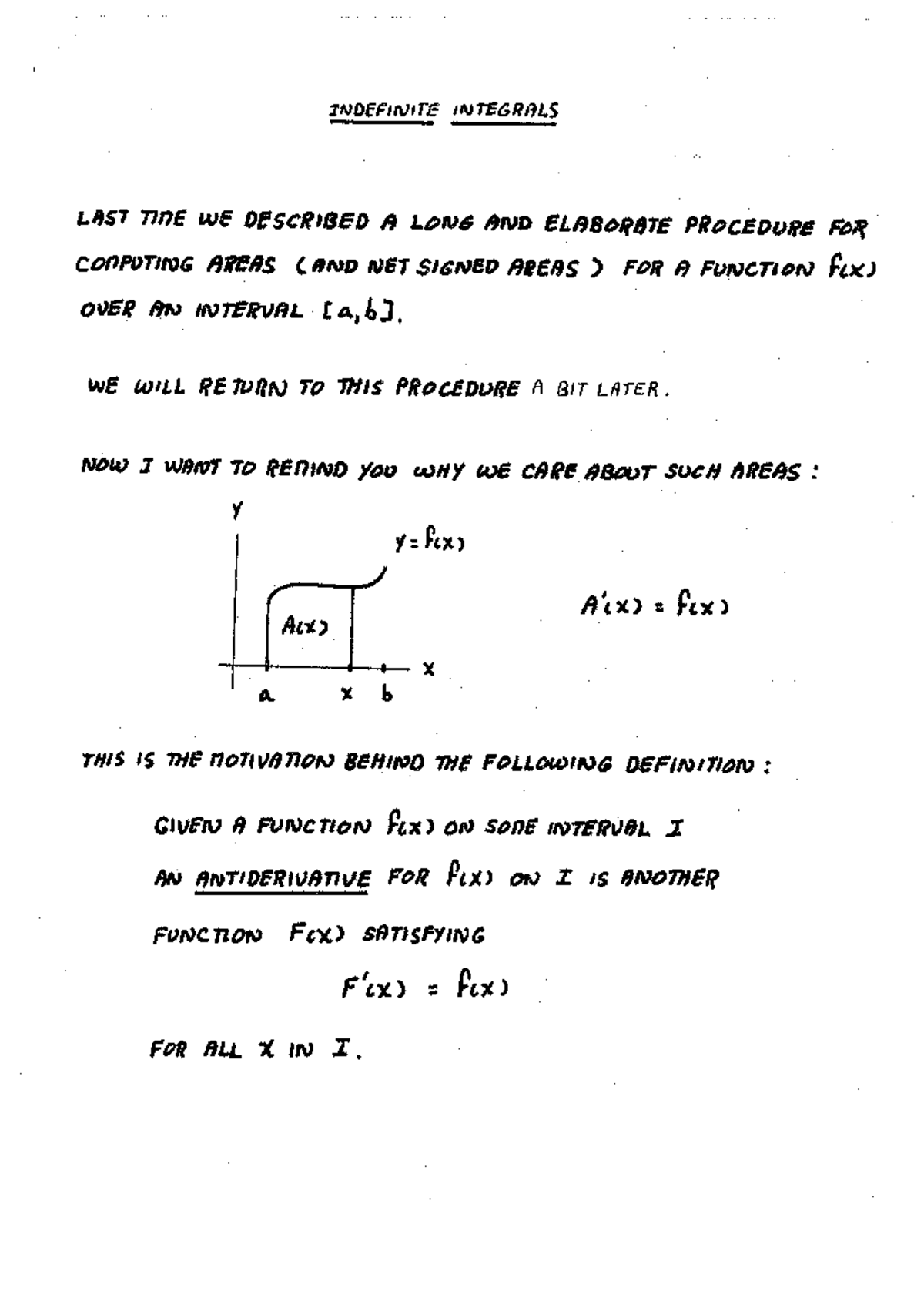 Integration - Indefinite Integrals - MH1100 - Studocu