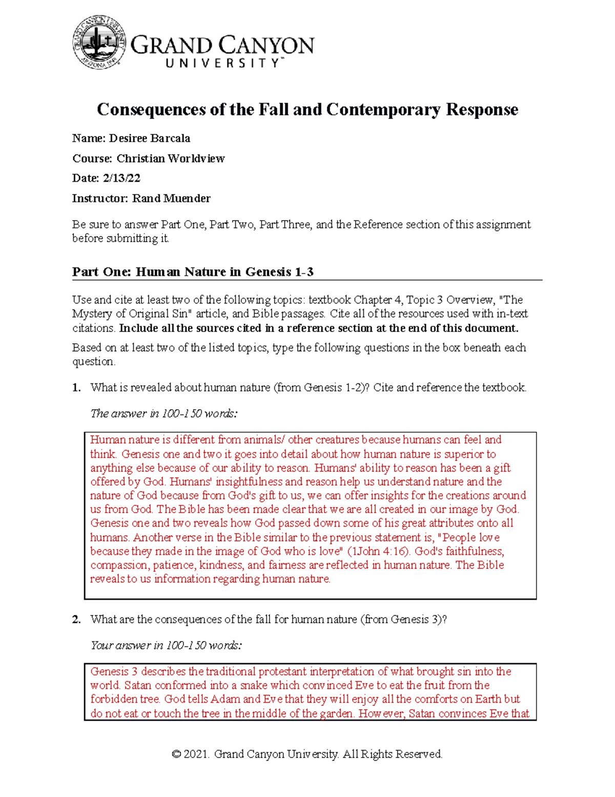CW consequnces 2 - One of the main worksheets for Christain Worldview ...