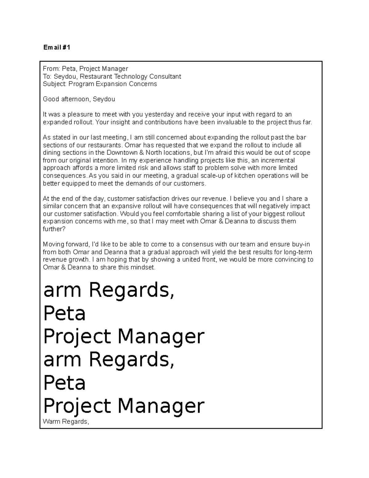 Email-Coalition - Email Coalition for project - Email # From: Peta ...