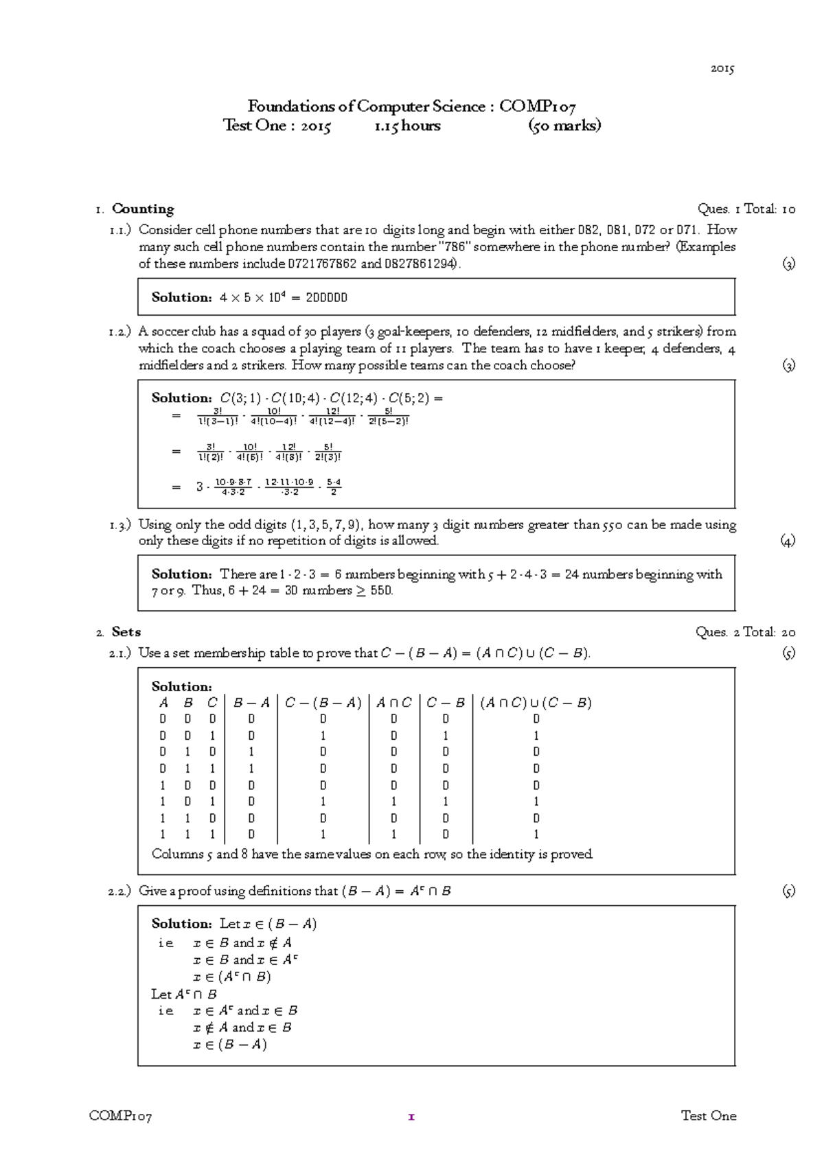 Test One Ans - practice test 1 with answers - 2015 Foundations of ...