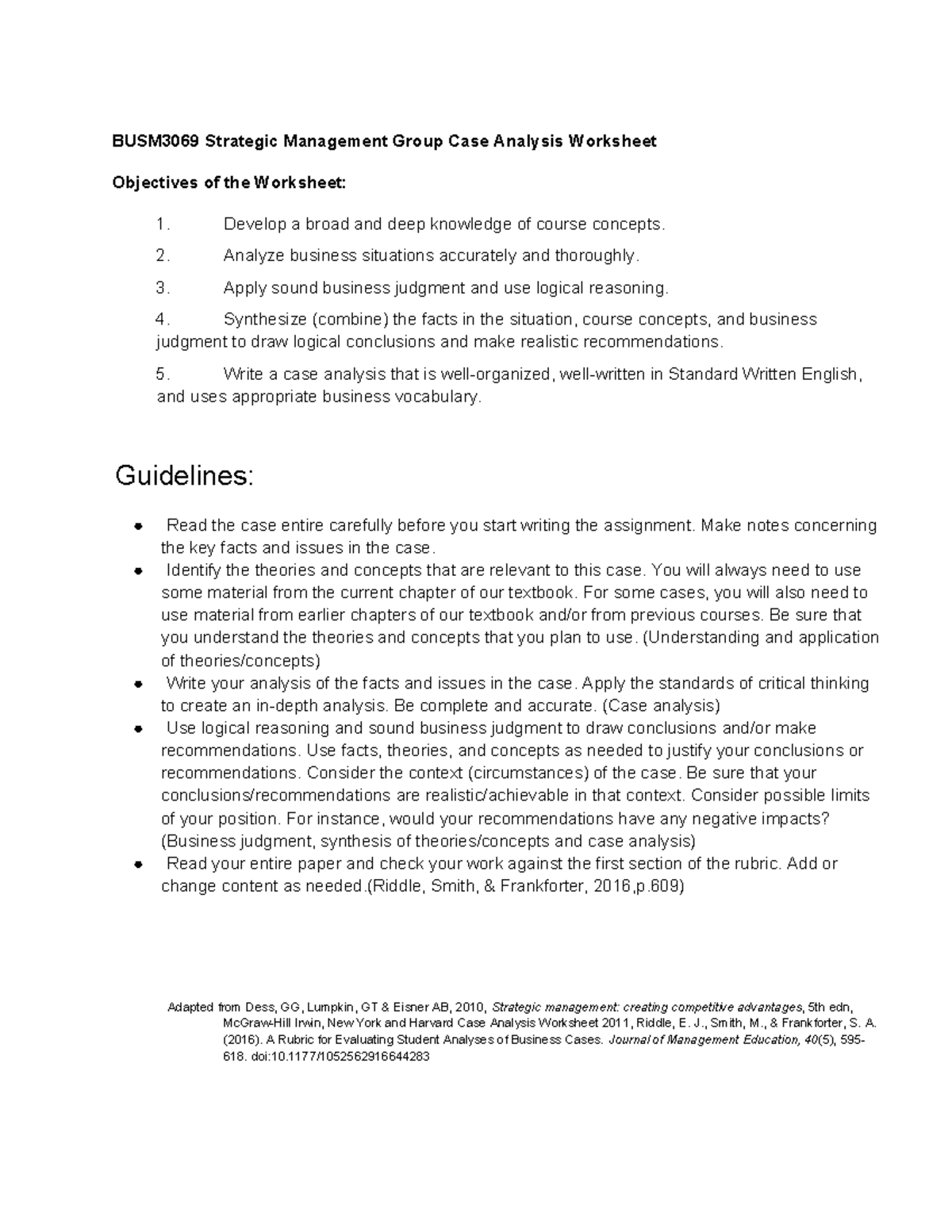 Weekly case study- Yakult - BUSM3069 Strategic Management Group Case ...