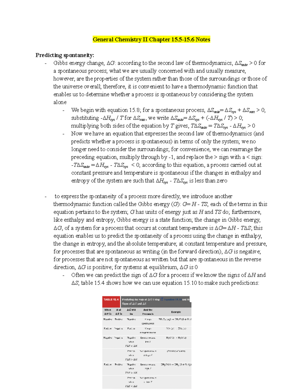 General Chemistry II Chapter 15.5-15.6 Notes - General Chemistry II ...