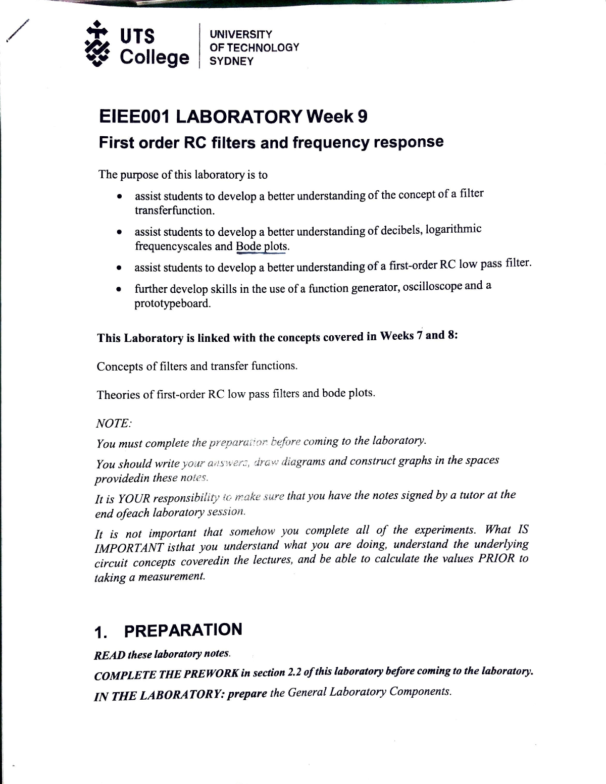 Lab Submission: Week 9 - College - .;. )OC UTS •-• College UNIVERSITY ...