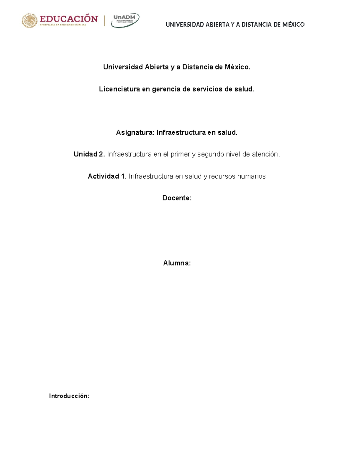 HISA U2 ACT 1 - HISA U2 ACTI1 - Universidad Abierta y a Distancia de ...