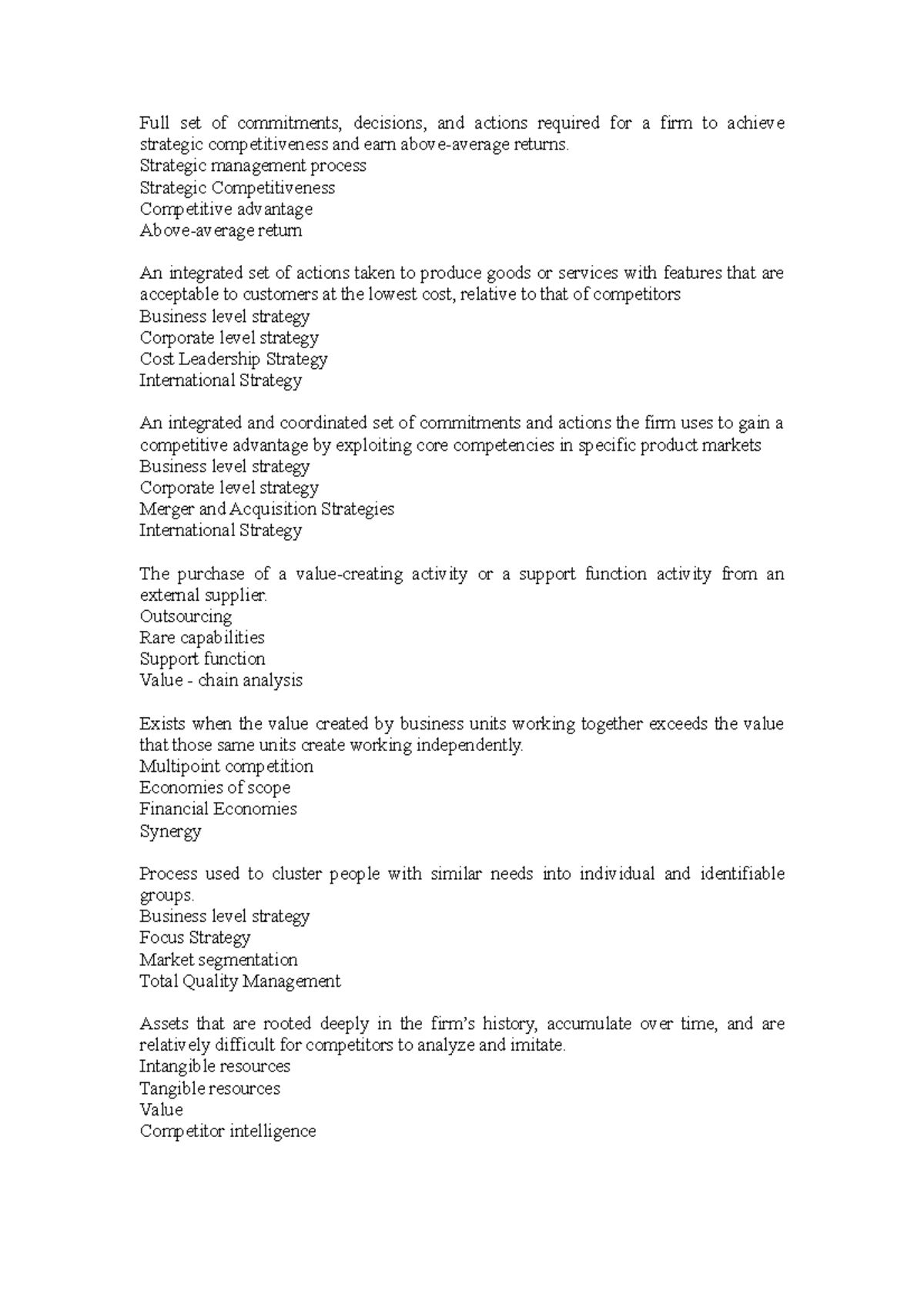 Question WITH Answers 21 - Full set of commitments, decisions, and ...