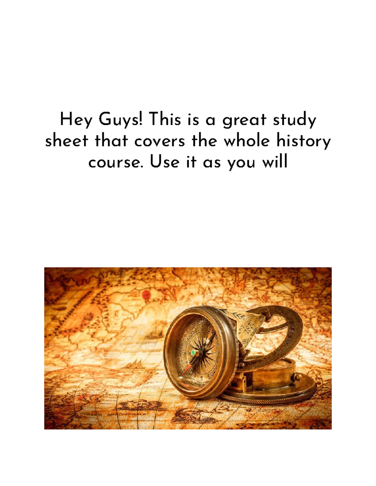 History Grade 10 - Great doc - Hey Guys! This is a great study sheet ...