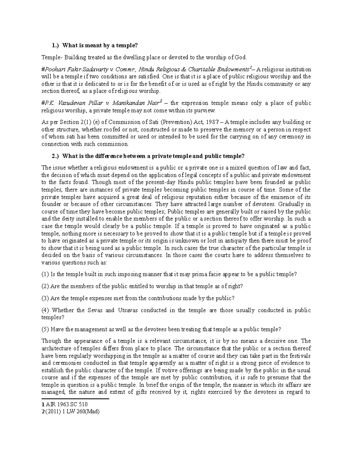 Temple research new doc - 1.) What is meant by a temple? Temple ...