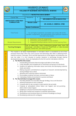 COT-1-Narrative - COT Narrative - Narrative Report COT 1 November 9 ...