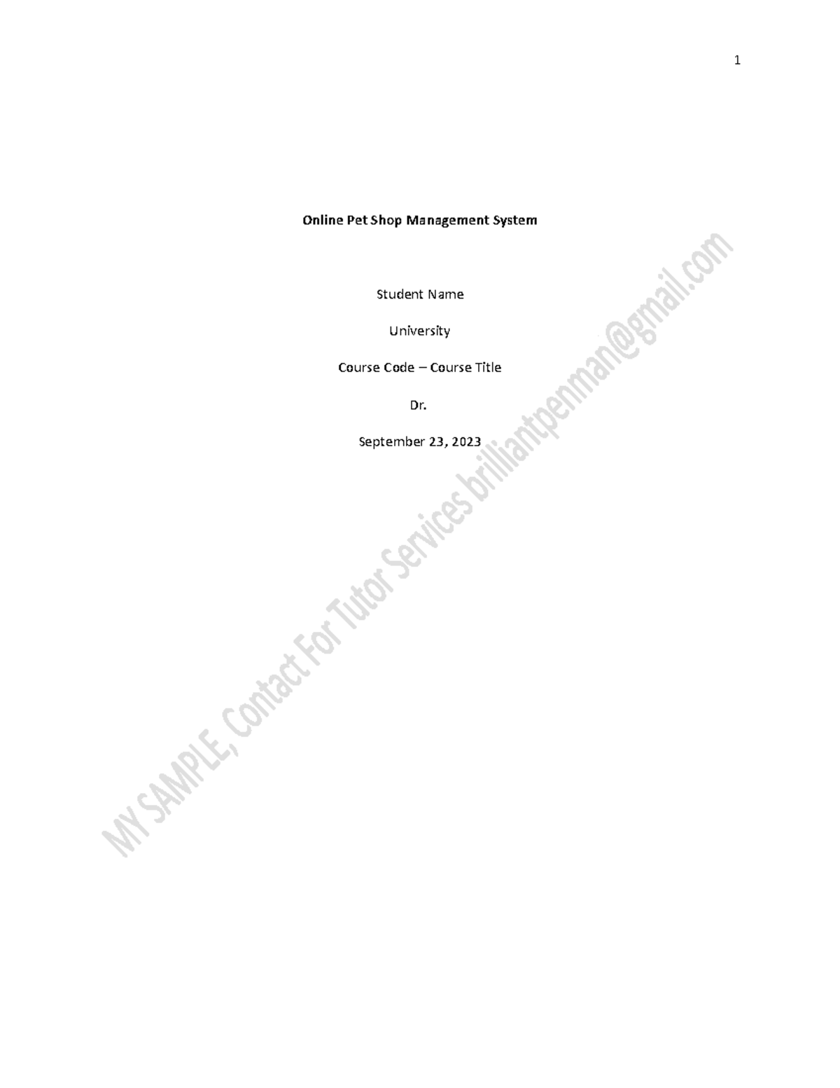 Online Pet Shop Management System - Online Pet Shop Management System ...