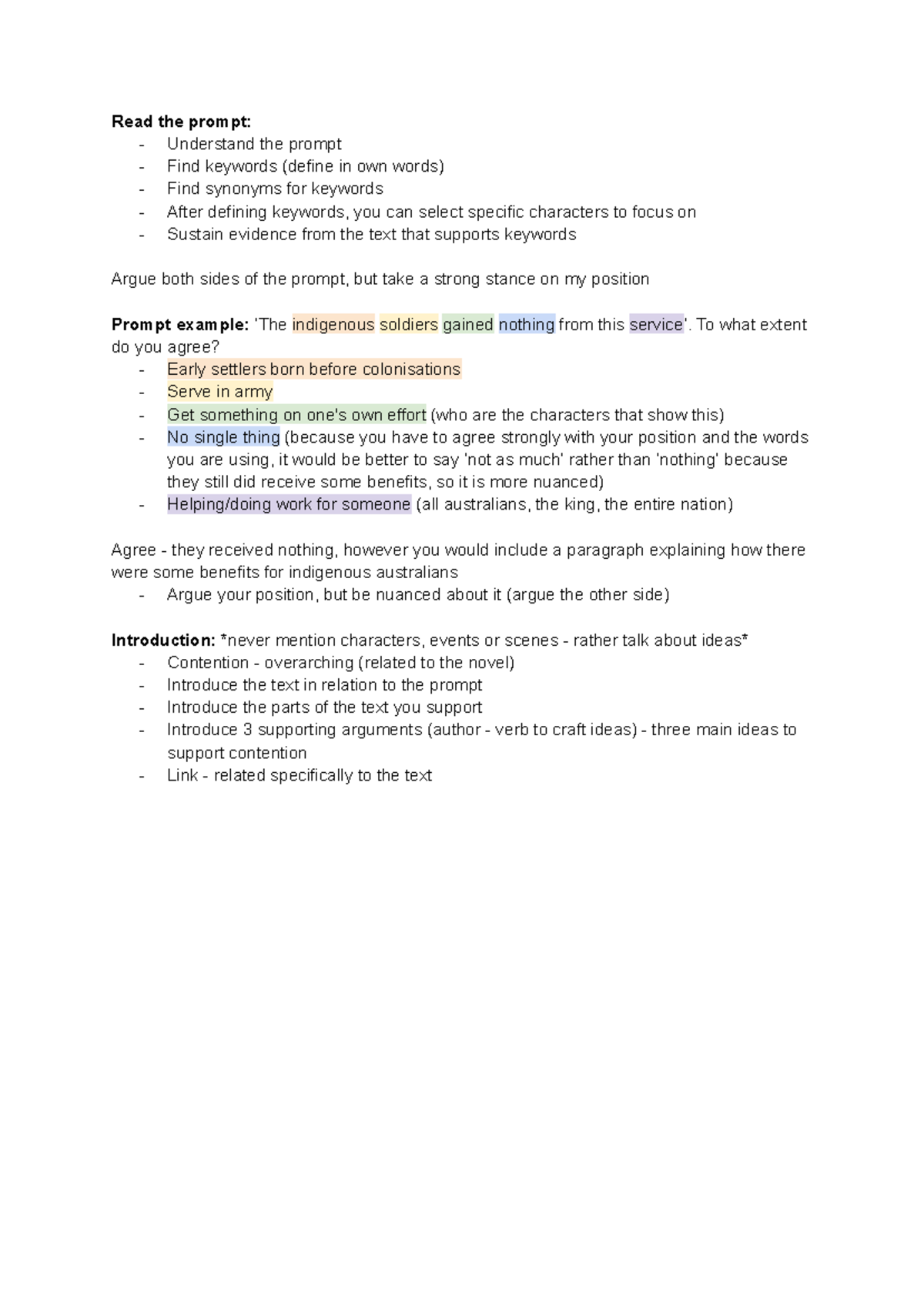 How to write introduction - Read the prompt: - Understand the prompt ...