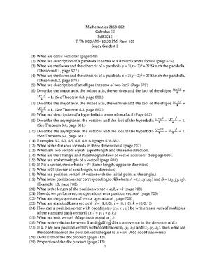 Guide 3 - Summary Engineering Calculus III - Mathematics Engineering ...