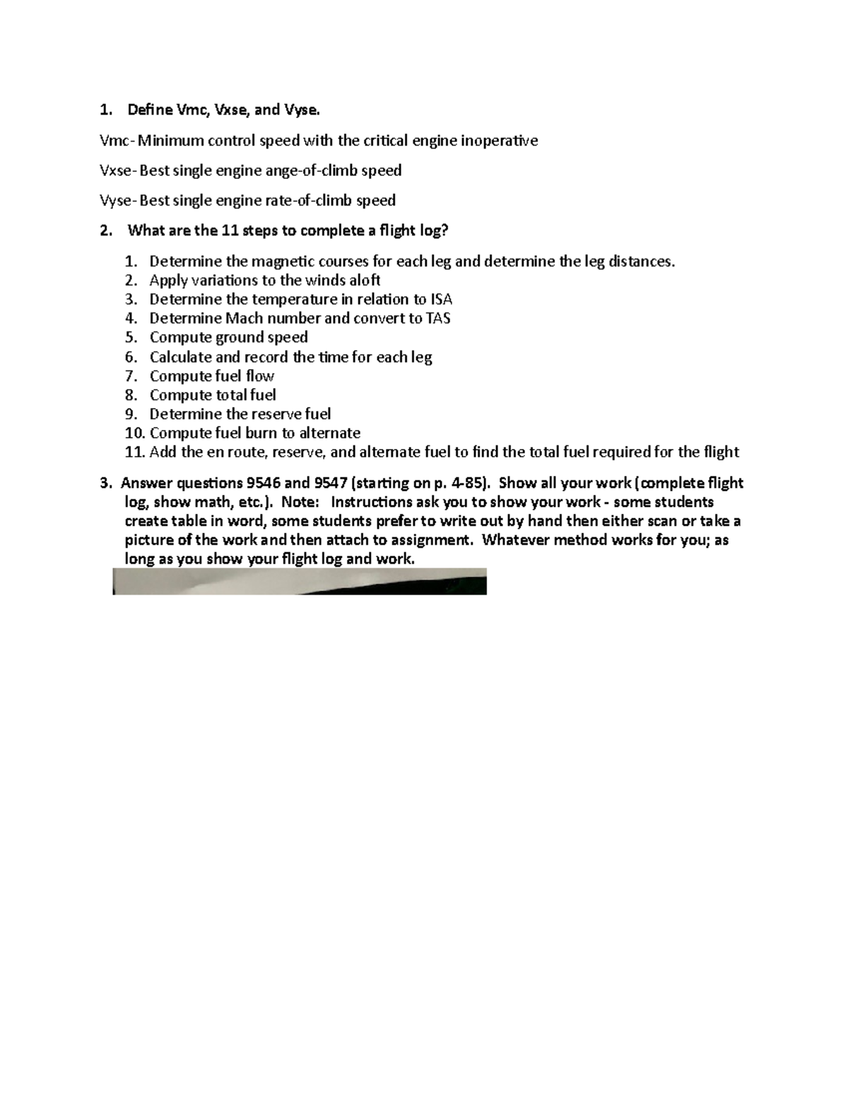 Unit 8 - Chapter Assignment - 1. Deine Vmc, Vxse, and Vyse. Vmc ...