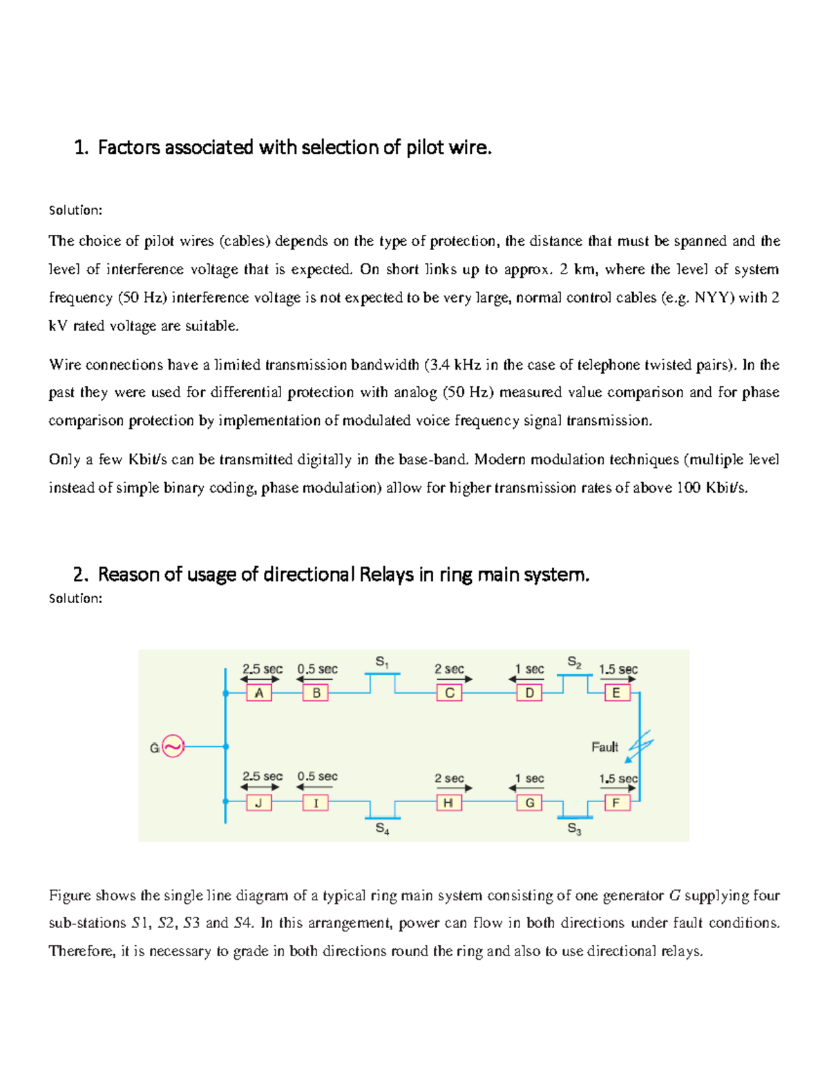 Quiz # 6 - quiz - Factors associated with selection of pilot wire ...