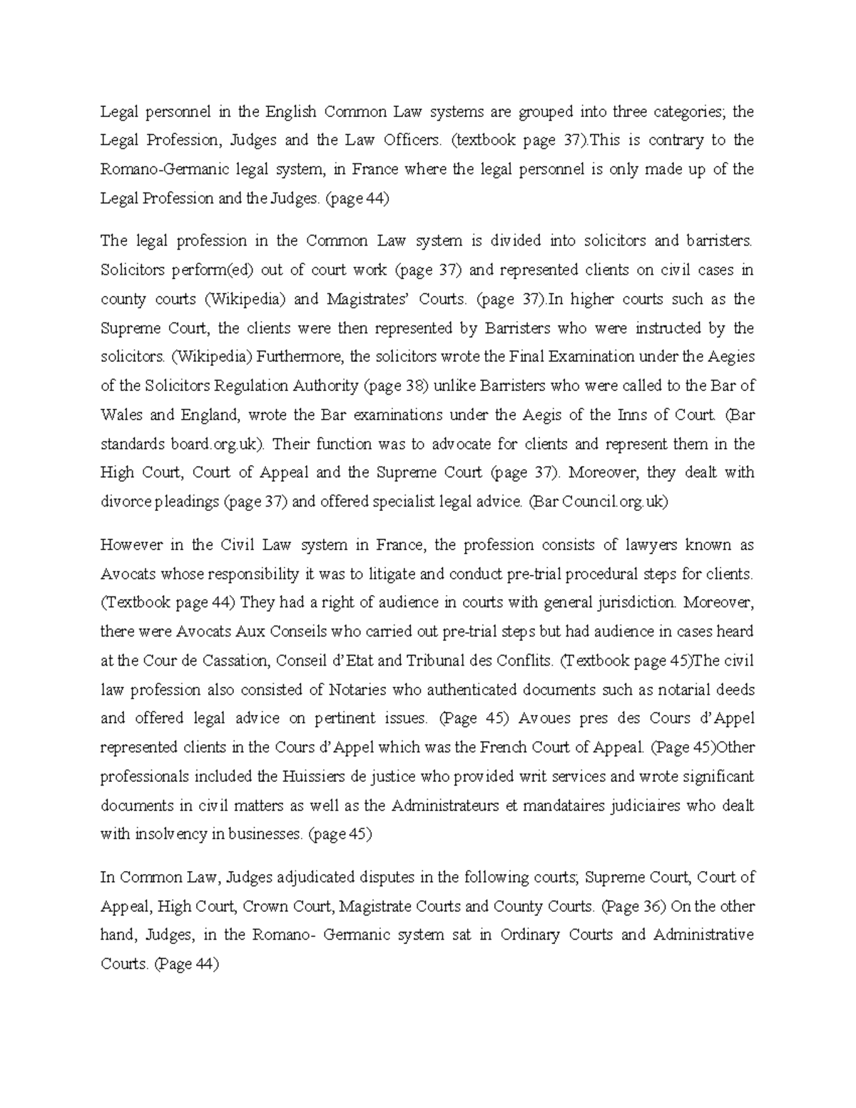 Legal personnel- Law 132 - Legal personnel in the English Common Law ...