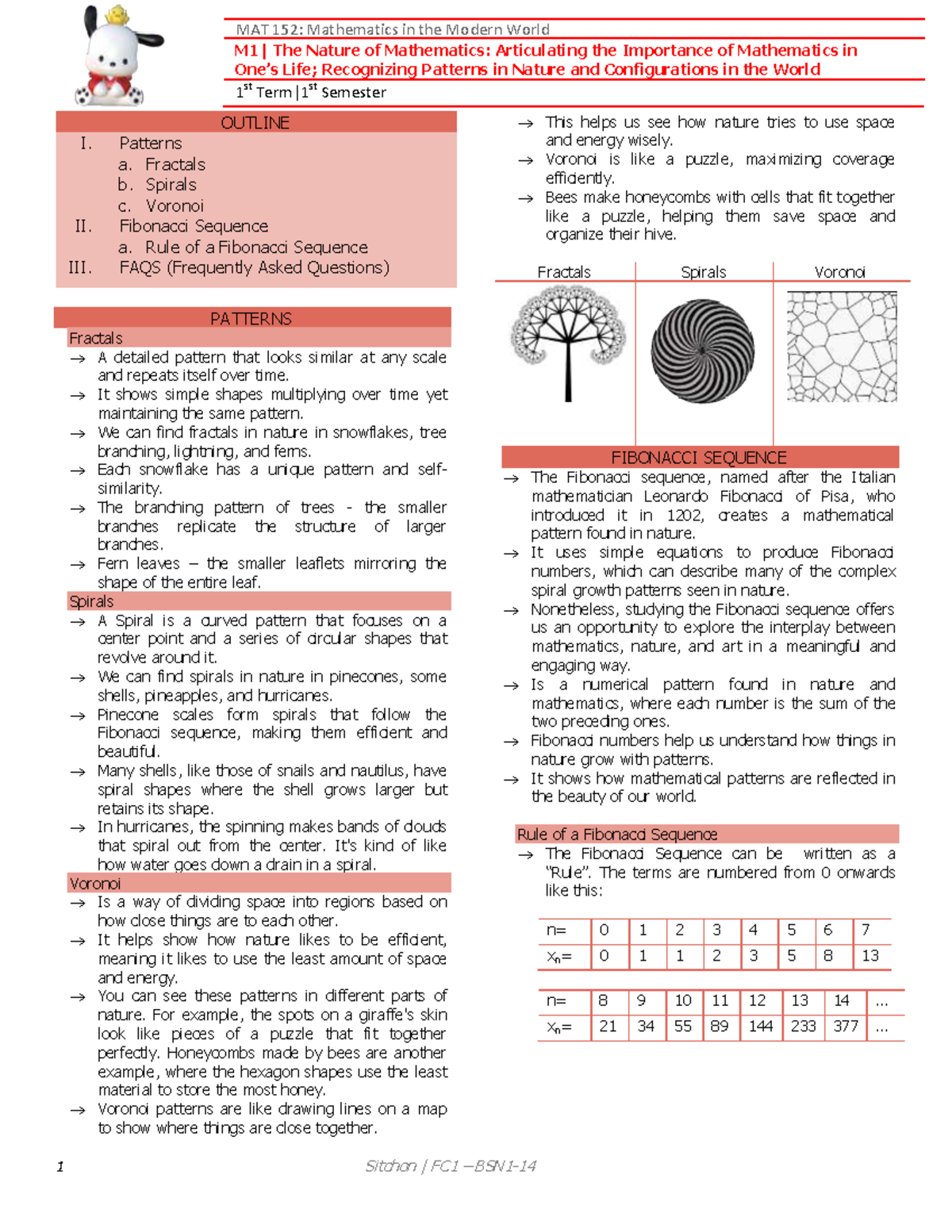 MAT-152 - Notes for First Semester math - M1| The Nature of Mathematics ...