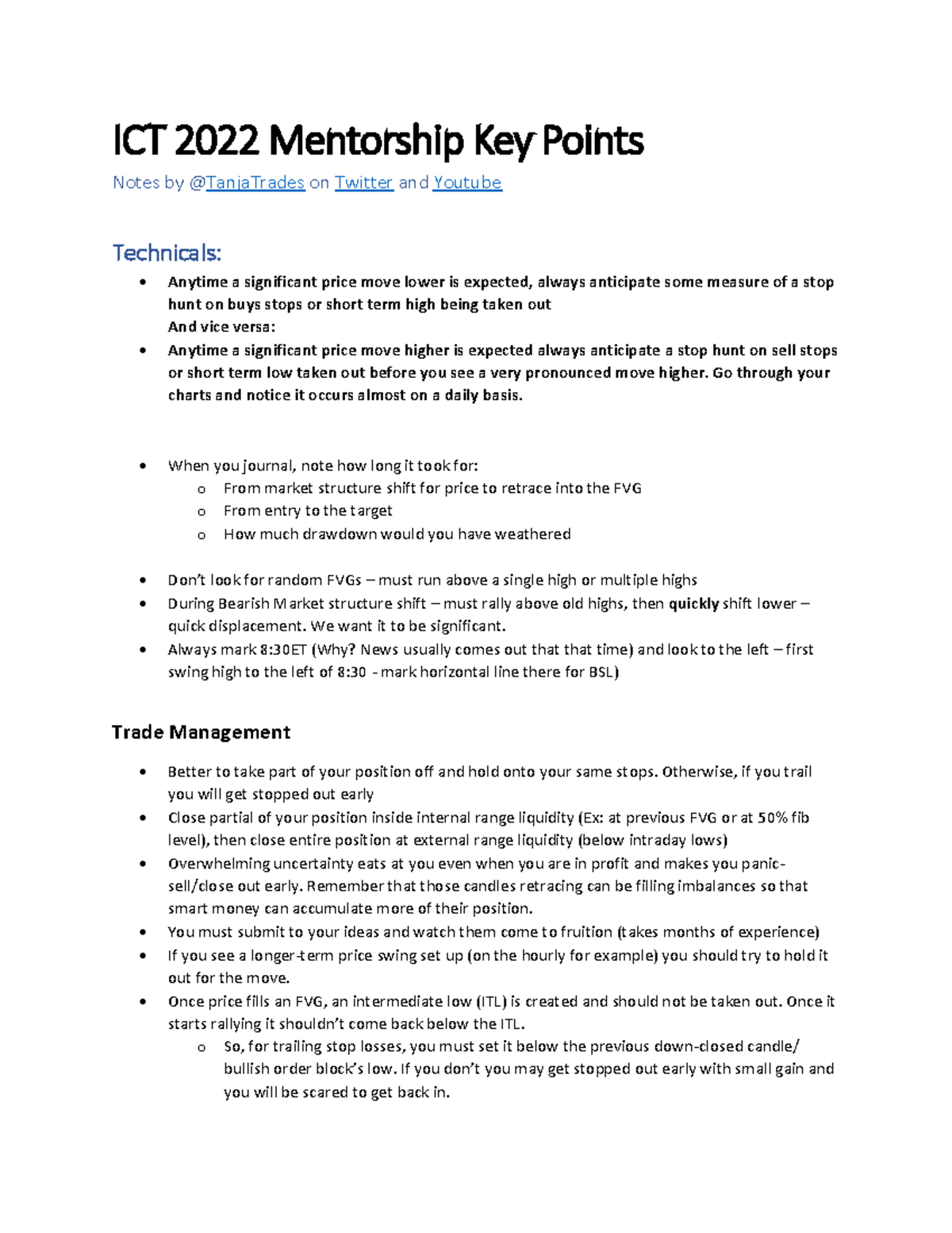 ICT 2022 Mentorship Key Points - ICT 2022 Mentorship Key Points Notes ...