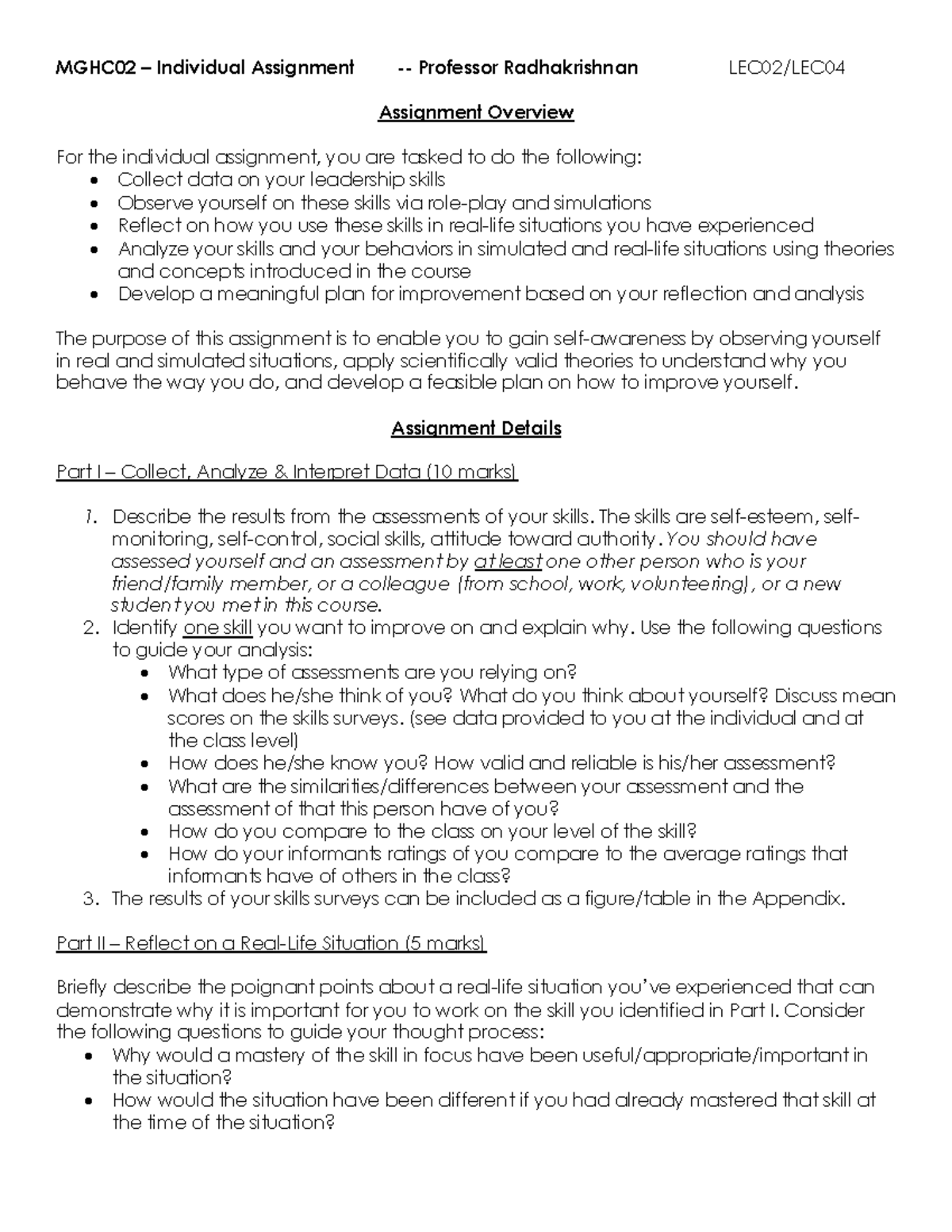 MGHC02 – Individual Assignment-2020 - Assignment Overview For the ...
