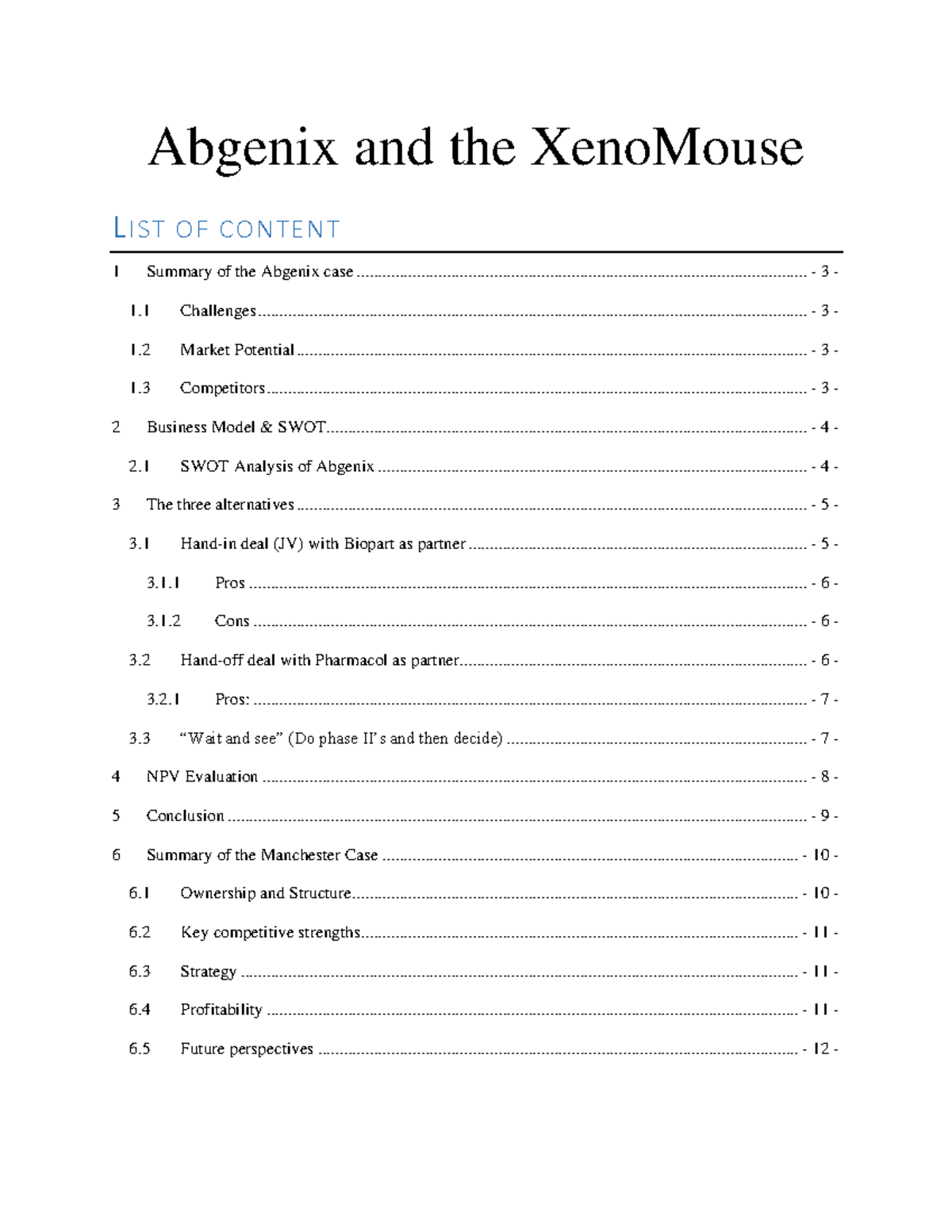 Lecture notes - Case study - Abgenix&Man U - Strategy Organization and ...