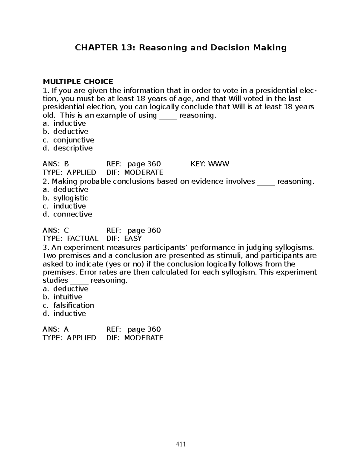 Sample/practice exam 2019, questions and answers - CHAPTER 13 ...