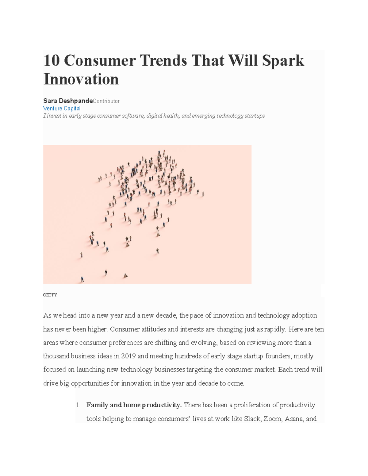 Project ideas - 10 Consumer Trends That Will Spark Innovation Sara ...