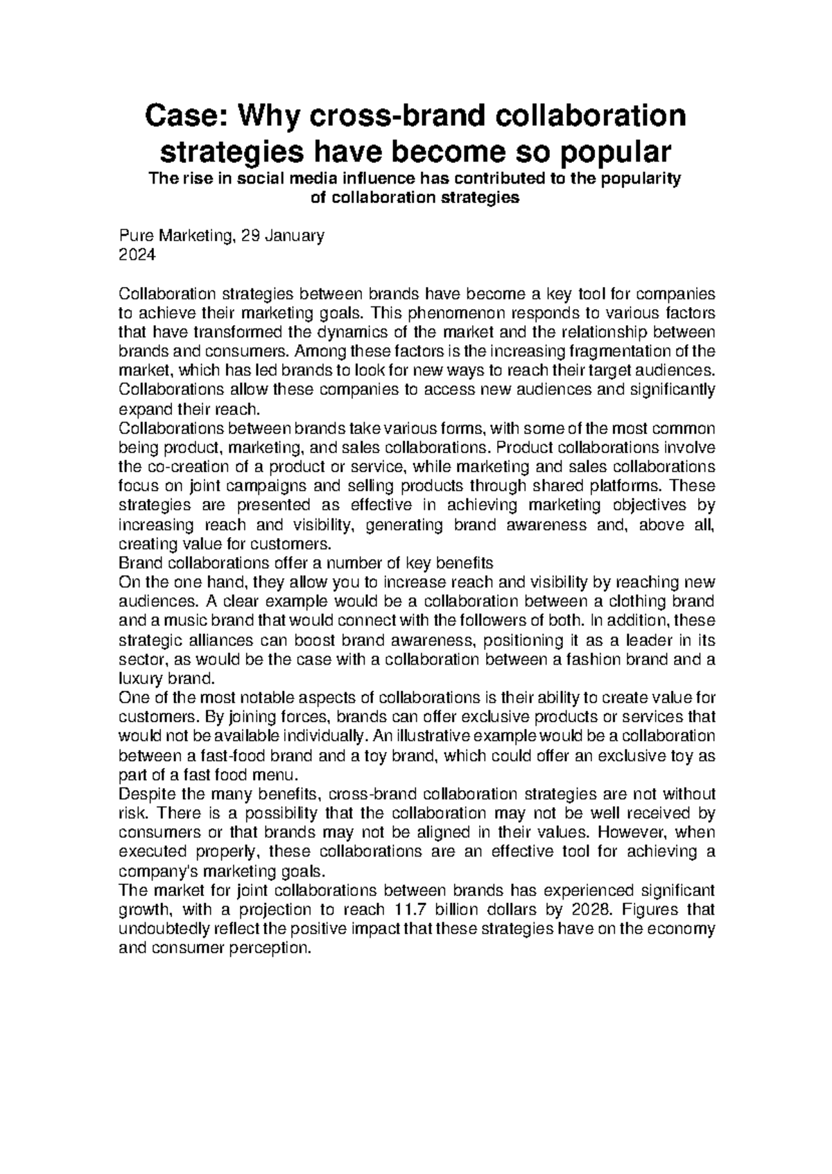Case about brands de la semana 11 - Case: Why cross-brand collaboration ...
