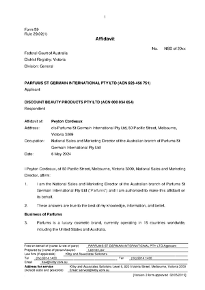 2.1 - Interlocutory Application - Form 40 (version 6) UCPR 35 ...