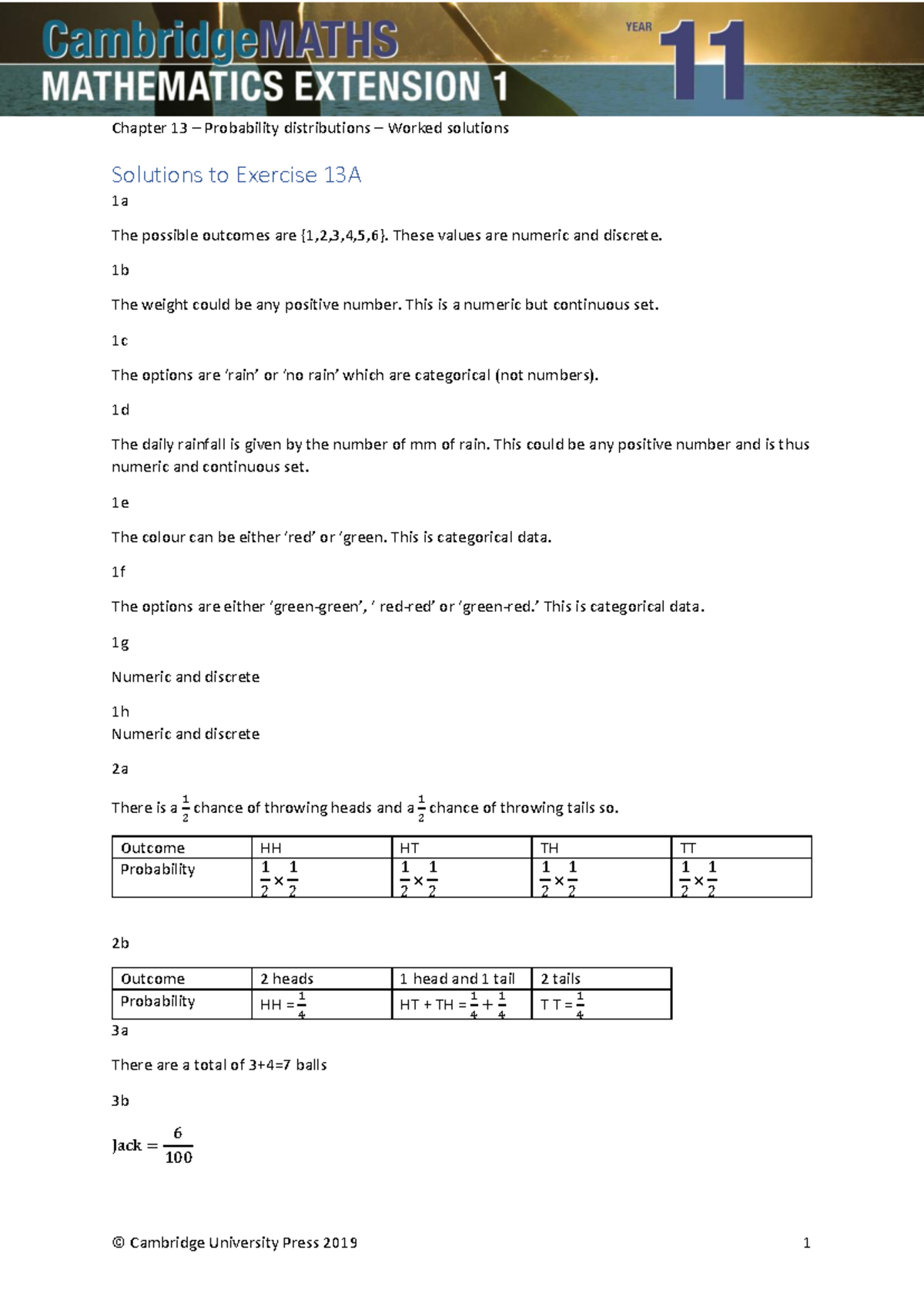 Chapter 13 Solutions to Exercises 1, 3 A, B, C - Solutions to Exercise ...