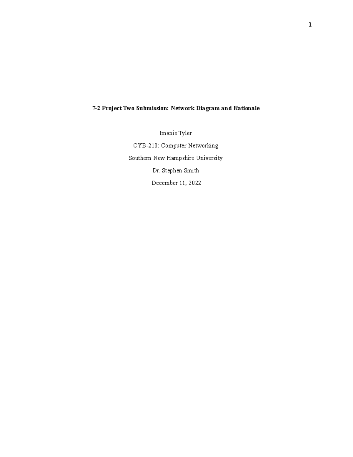 7-2 Project Two Submission: Network Diagram And Rationale Cy