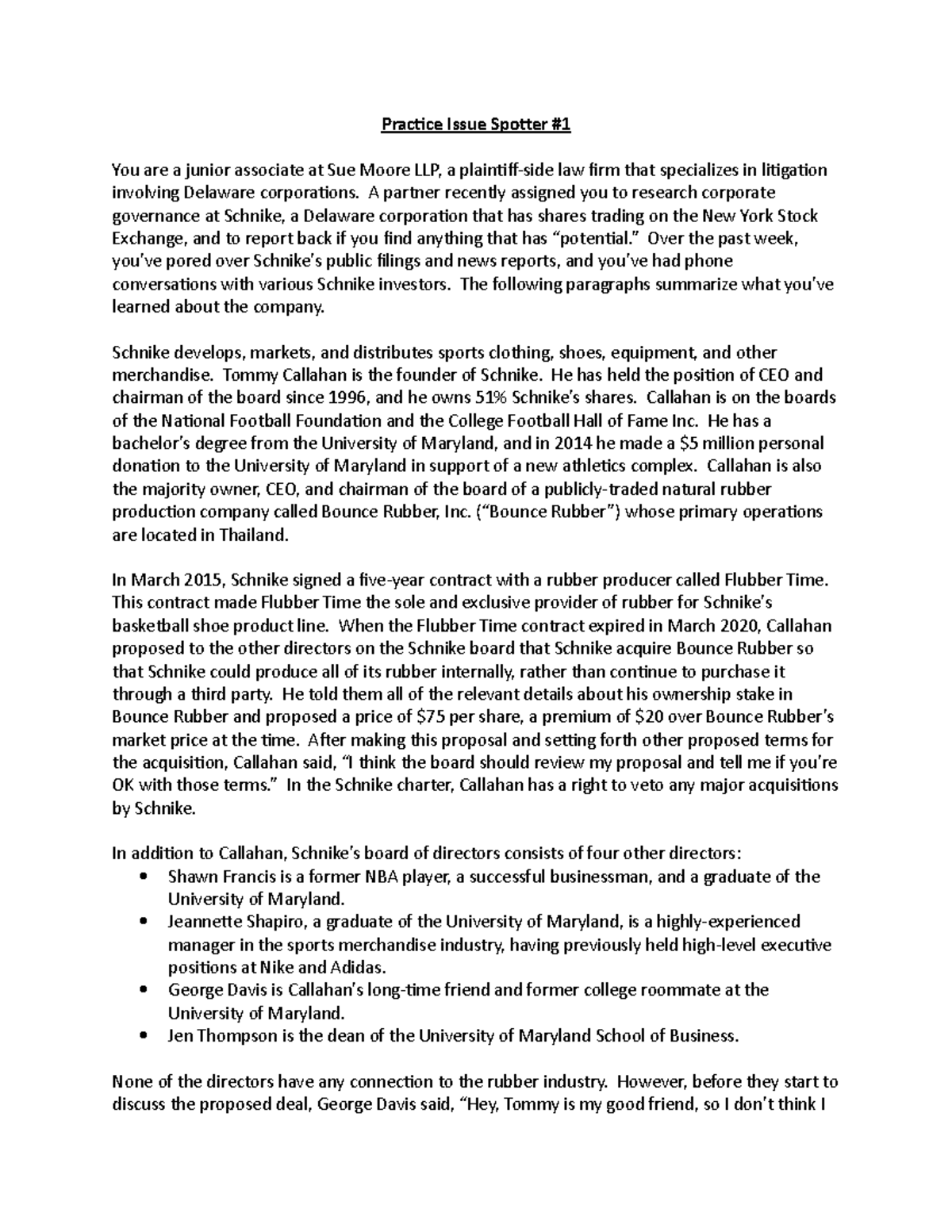 2022 Issue Spotter Example - Practice Issue Spotter # You are a junior ...