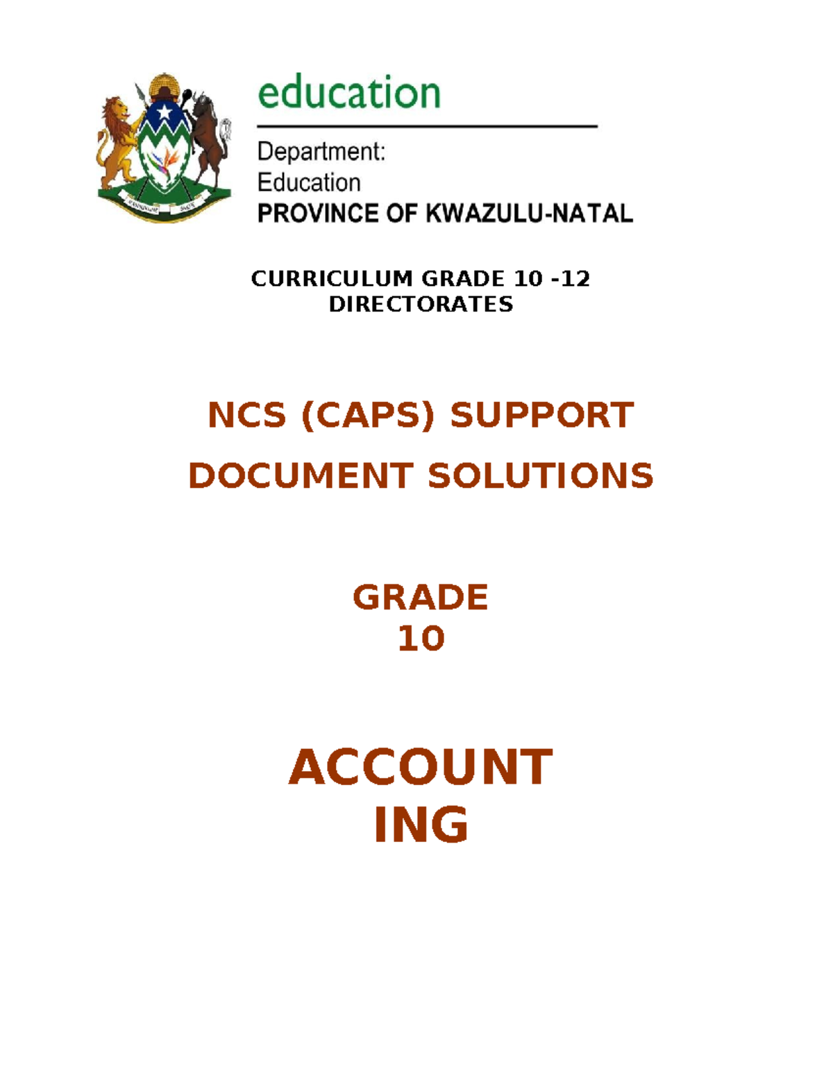 Gr10 Accounting Teacher Support Document - CURRICULUM GRADE 10 ...