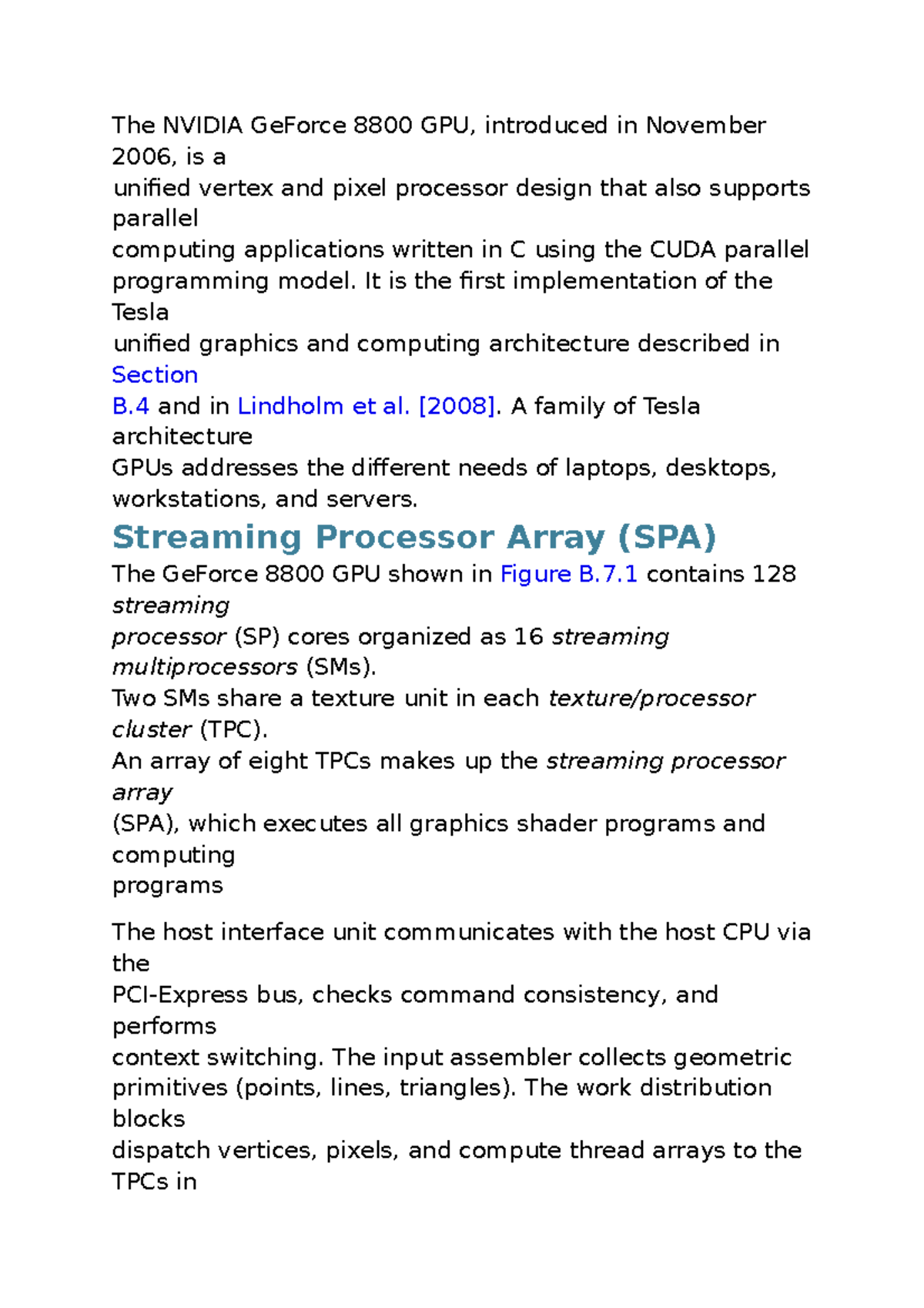 The Nvidia Ge Force - The NVIDIA GeForce 8800 GPU, introduced in ...