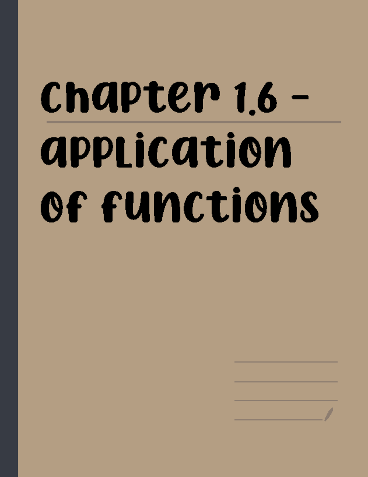 Chapter 1.6 - application of functions - Chapter 1 - application of ...