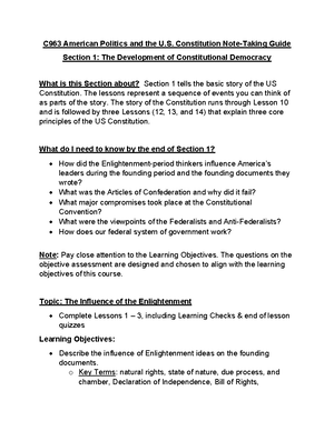 Section 5 C963 Note Guide - C963 American Politics and the U ...
