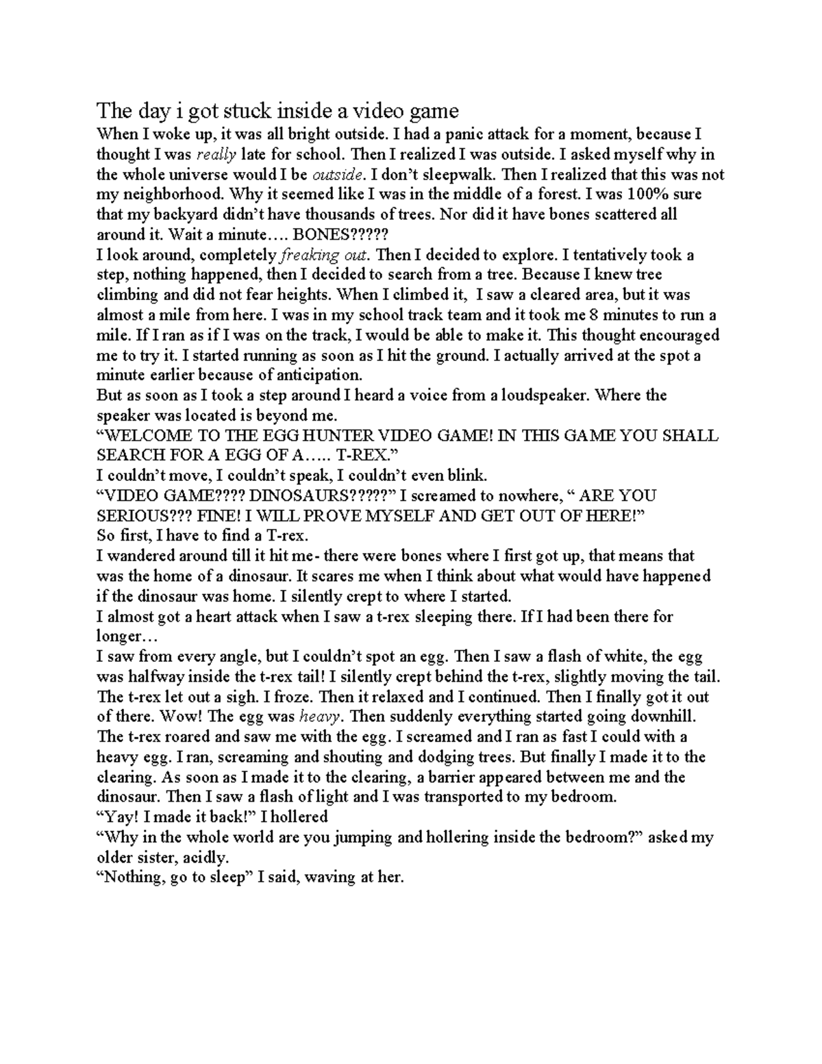 The day i got stuck inside a video game - a story - The day i got stuck ...