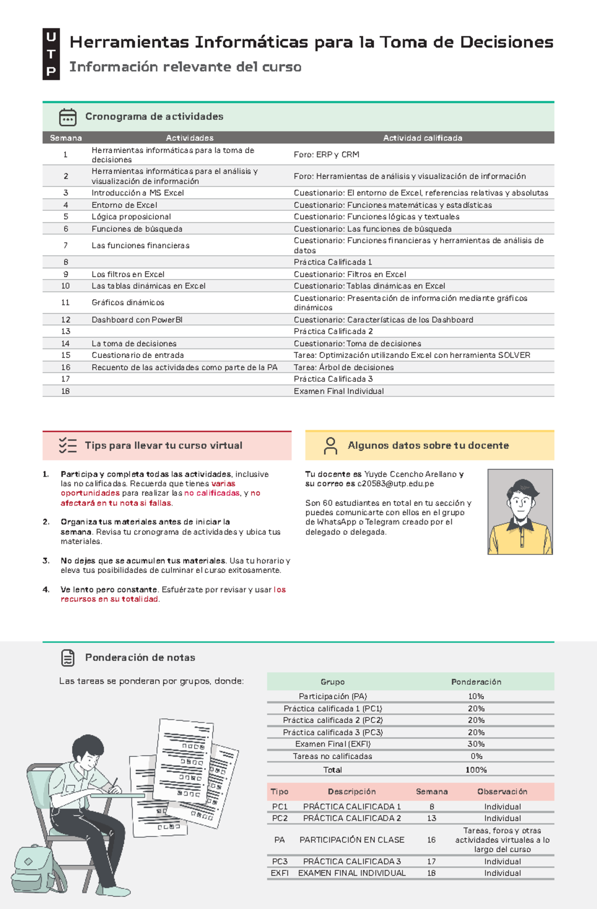 Herramientas Informáticas para la Toma de Decisiones - Cronograma de actividades Tips para ...