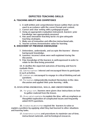 Tagalog observation notes - Copy - Observation Notes MGA INAASAHANG ...