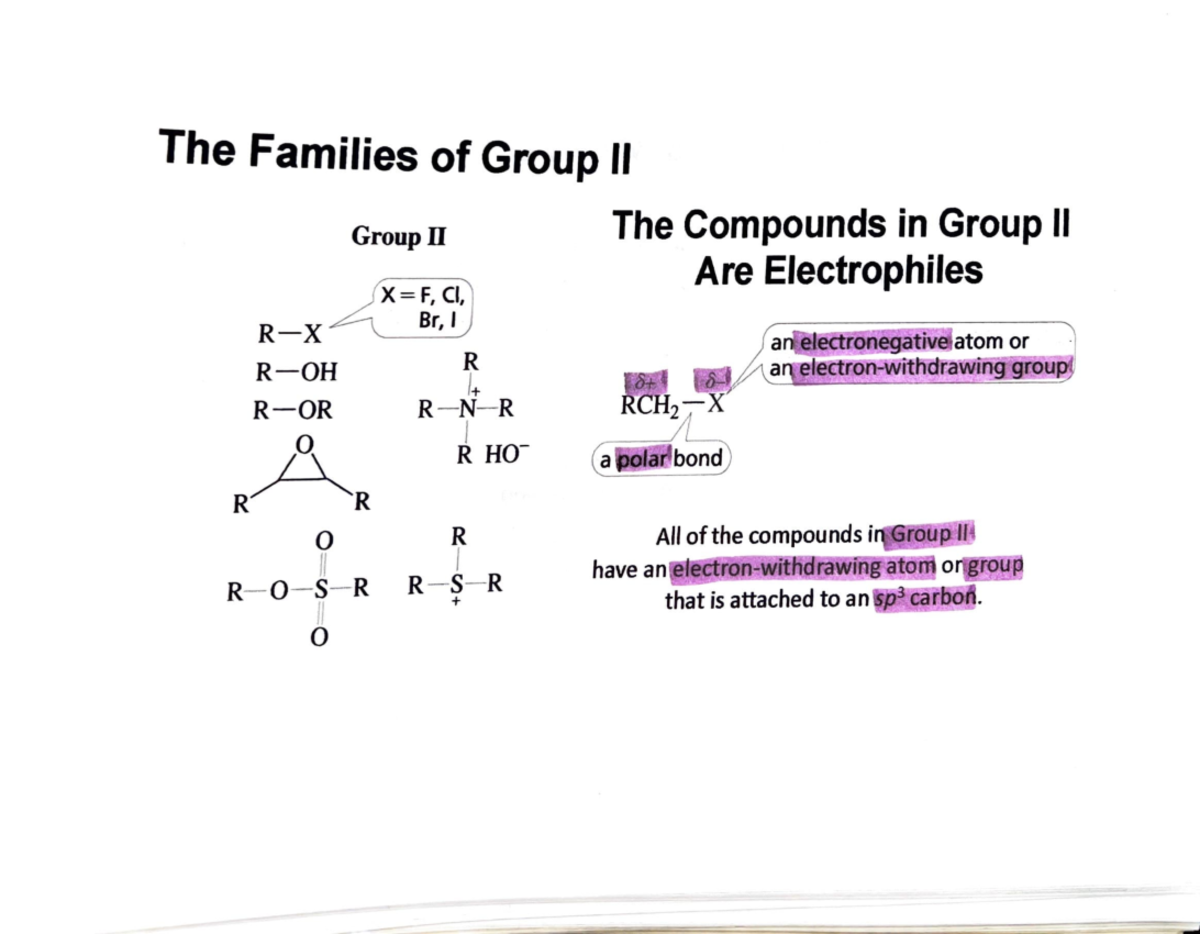 Chem 211 lecture 28 notes - The Families of Group 11 Group II R-X R-OH ...