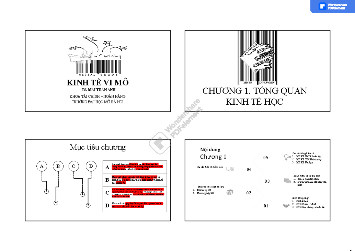 KTVM CHƯƠNG 1 - Giáo trình - KINH TẾ VI MÔ KHOA TÀI CHÍNH – NGÂN HÀNG G ...