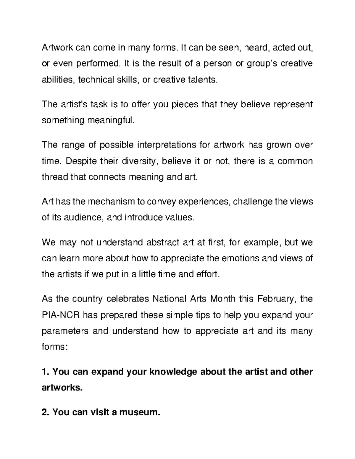 Artwork Can Come In Many Forms It Can Be Seen Heard Acted Out Or artwork-can-come-in-many-forms-it-can-be-seen-heard-acted-out-or