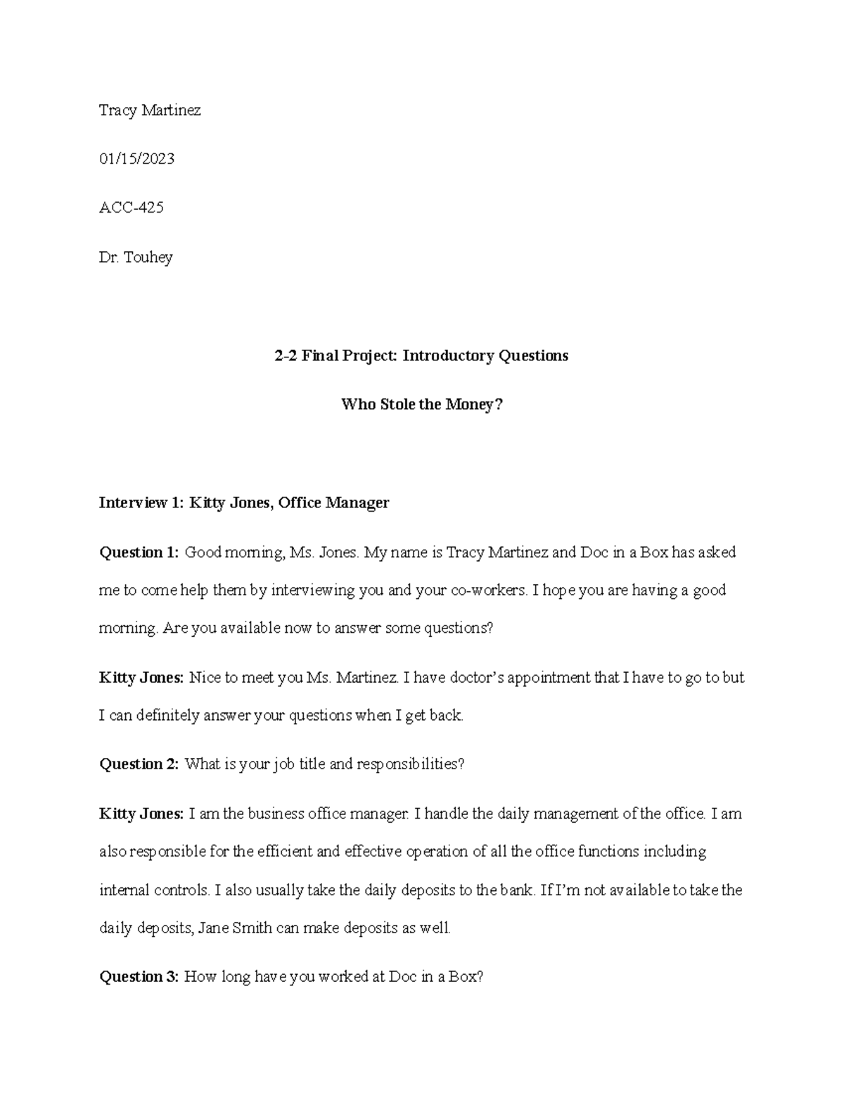2-2 Final Project: Prepare Introductory Questions - Tracy Martinez 01 ...