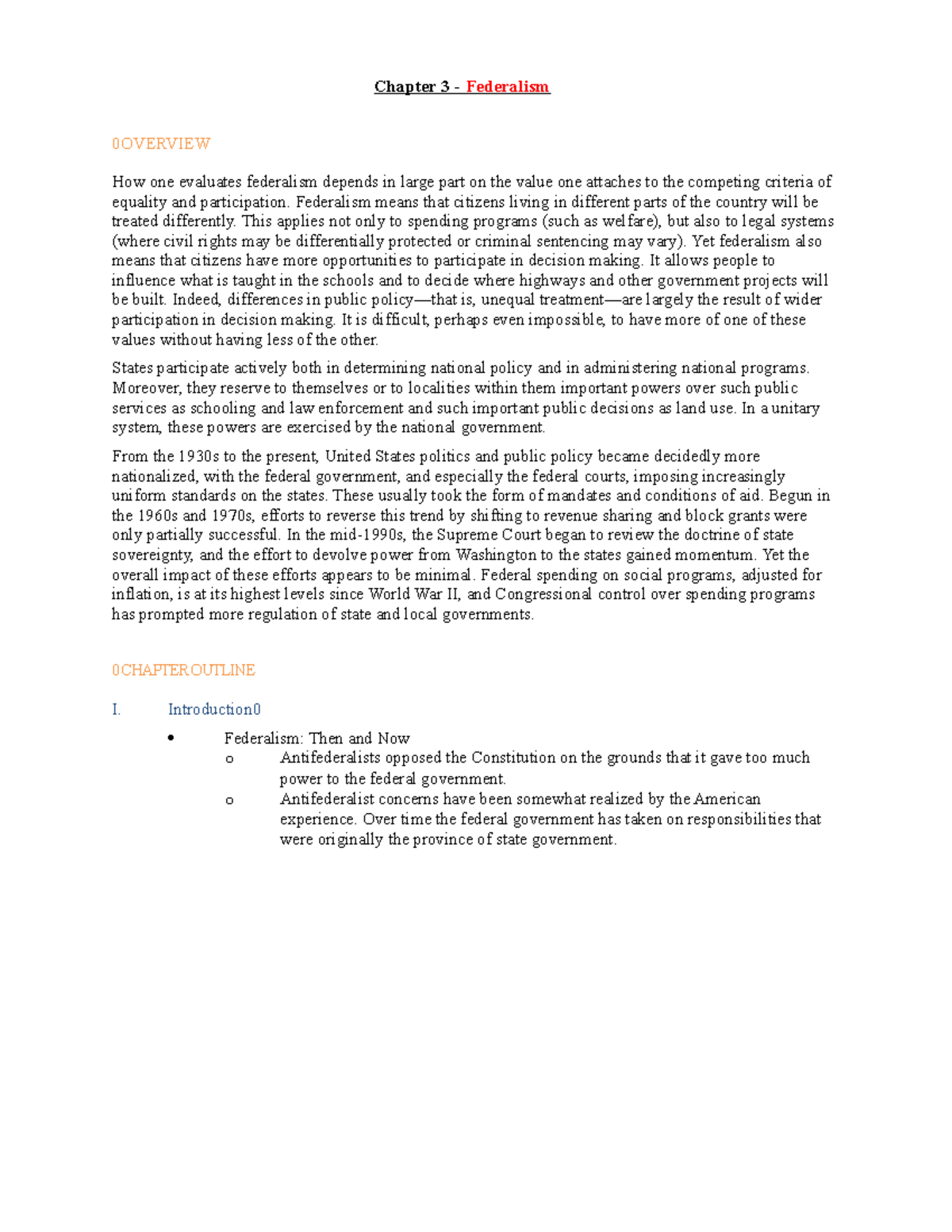 Ch03 Federalism - US-Government - Chapter 3 - Federalism 0OVERVIEW How ...