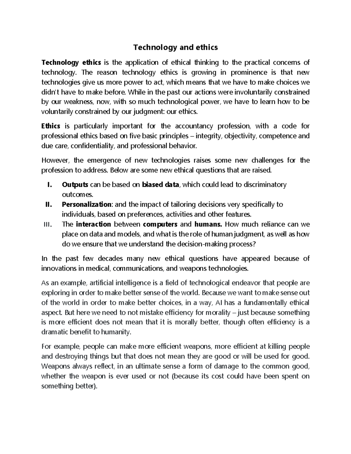 5G network - Technology and ethics Technology ethics is the application ...