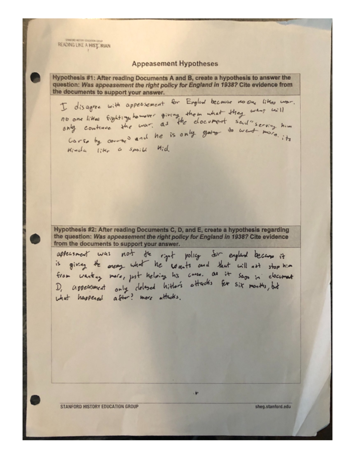 Stanford History Education Group - Studocu