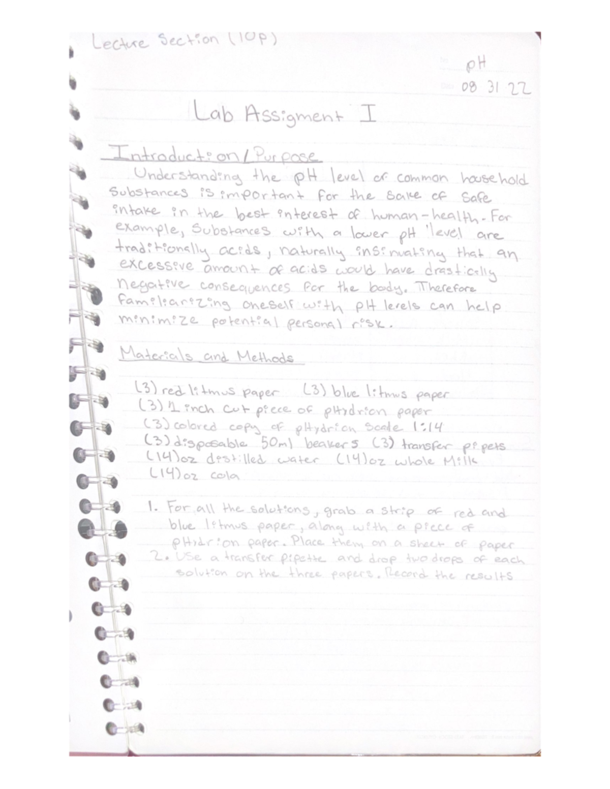 Laboratory-lab notes for bio 1 - BIOL1406 - Studocu