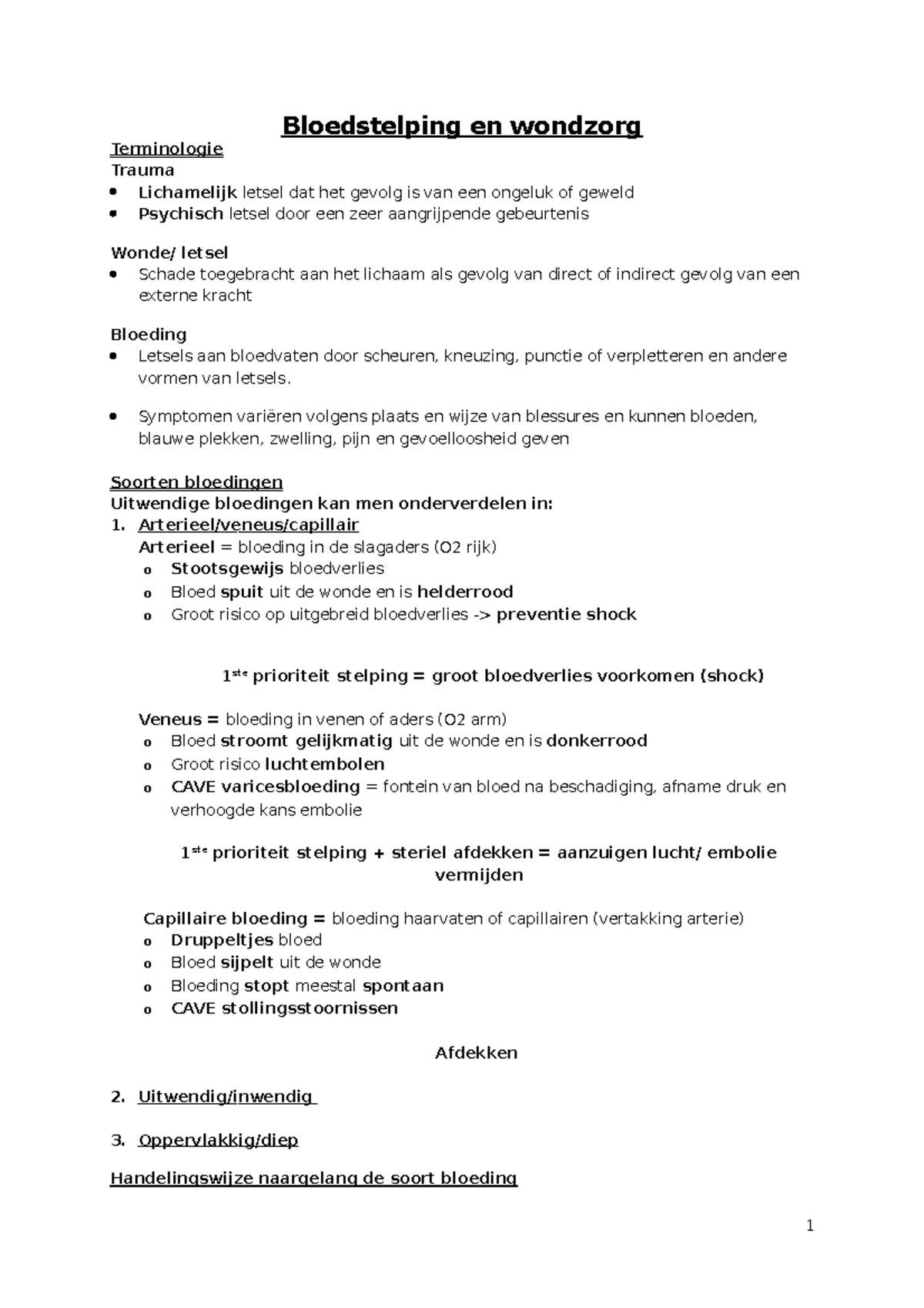 PIN 6 - EHBO - Compleet - Samenvatting PIN 6 - EHBO - Menselijk ...