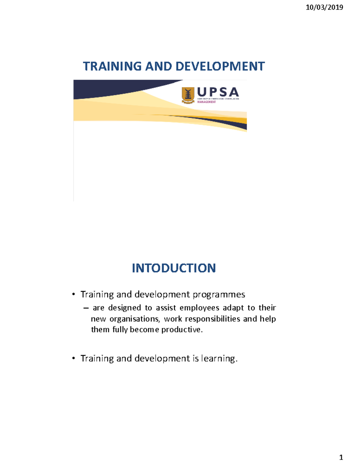 Lecture 7 Training And Development Warning Tt Undefined Function