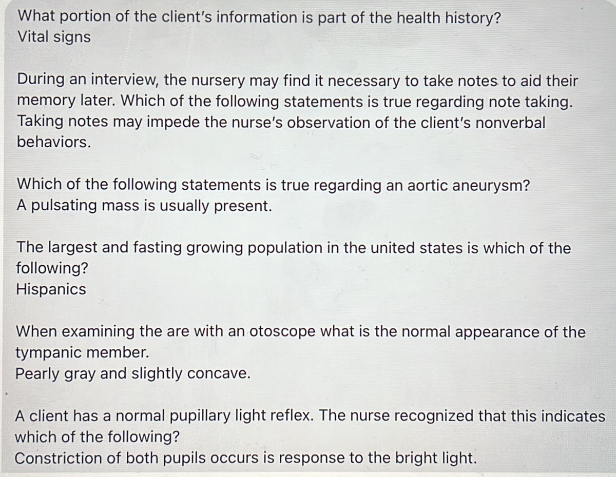 Final Health Assessment - NUR 2092 - Studocu