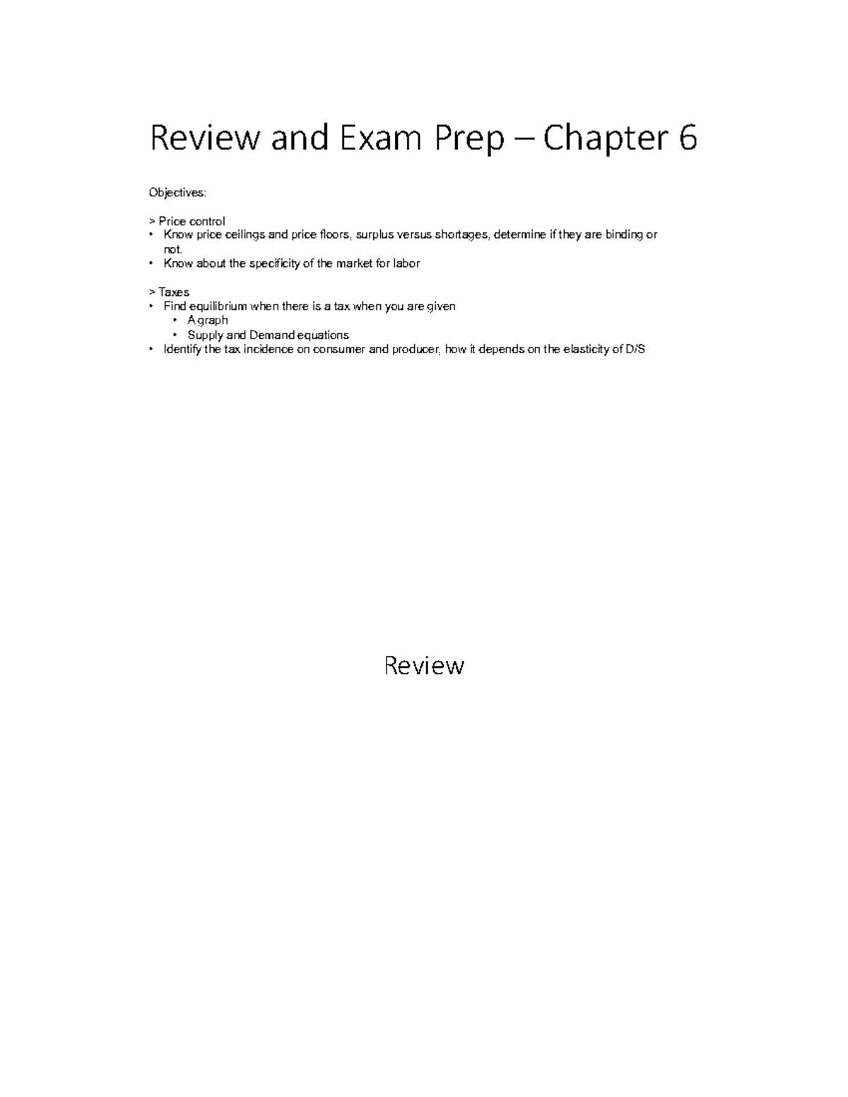 Chapter 6 practicejn - Review and Exam Prep – Chapter 6 Objectives ...
